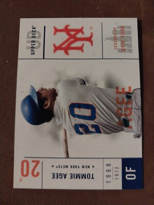 2001 TOMMIE AGEE UPPER DECK LEGENDS OF NEW YORK BASEBALL CARD #79 METS ...
