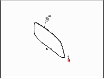 Genuine MERCEDES X222 414 A124 A208 A209 C124 Intermediate layer ...