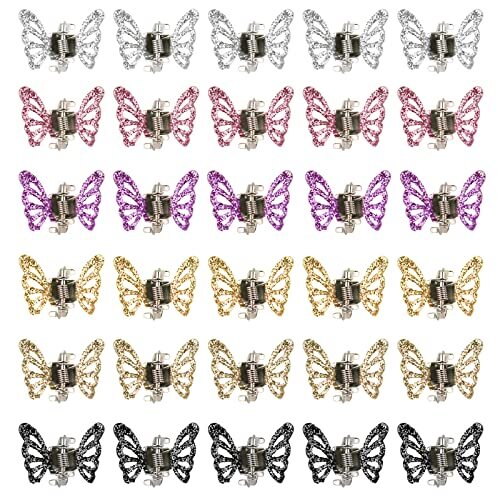 30pcs Small Butterfly Hair Clips Mini Claw Clips Cute Purple Multi ...