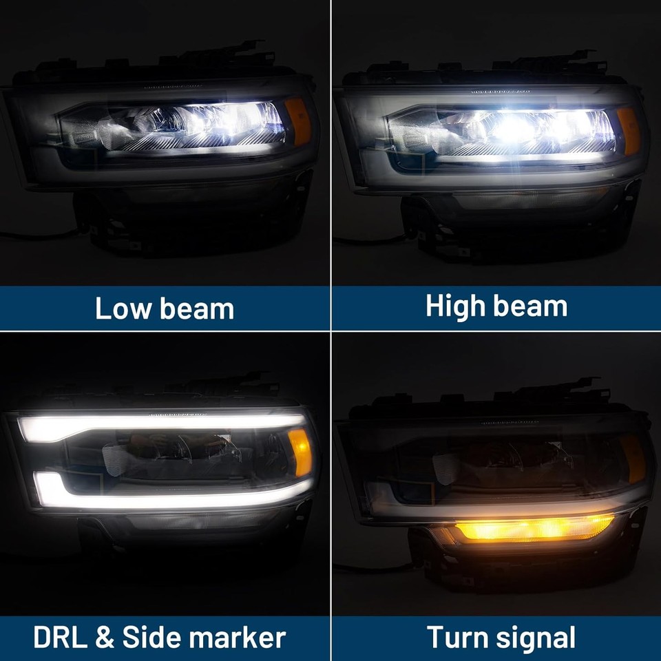 NEW HEADLIGHT For 2019-2024 RAM 2500 3500 RIGHT RH PASSENGER SIDE ...