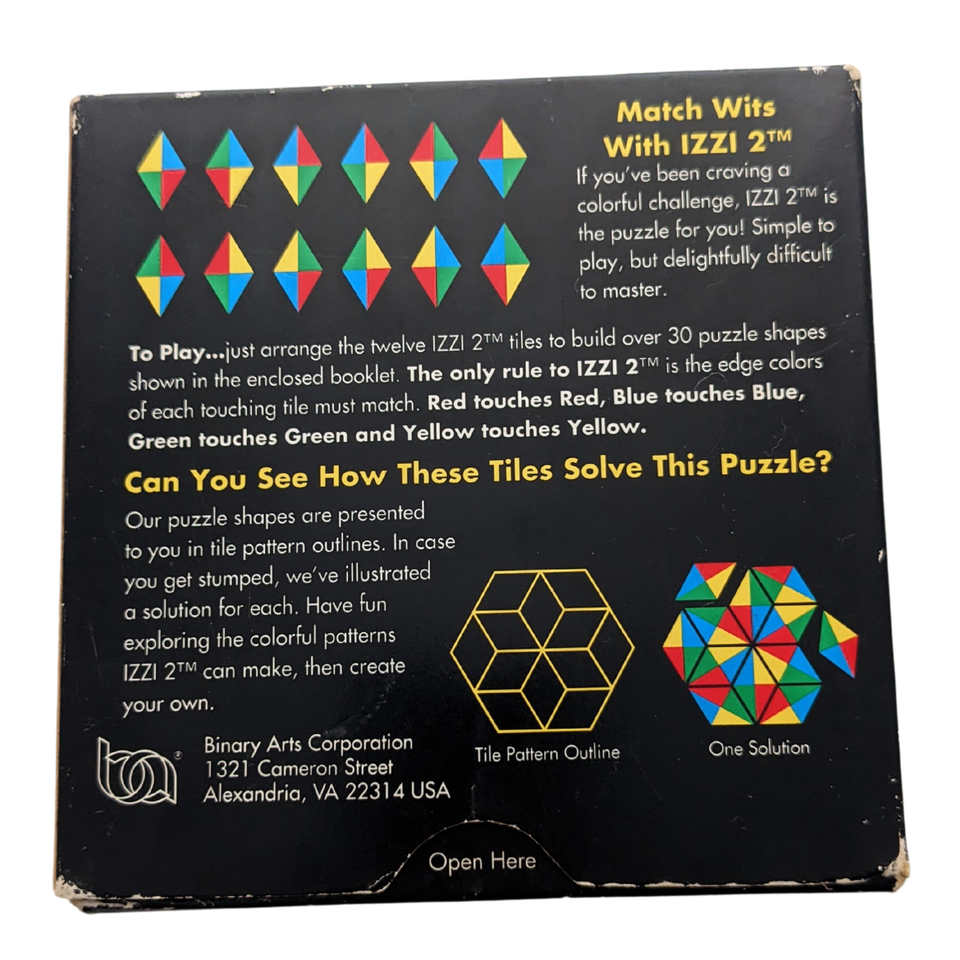 Vintage 1993 IZZY 2 Puzzle Game・Complete w/ Booklet & 12 pcs・Retro ...