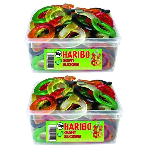 2 X FULL TUBS HARIBO SWEETS WHOLESALE DISCOUNT CANDY BOX PARTY FAVOURS ...