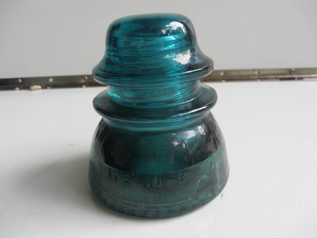 Turqoise Vintage Hemingray 42 Insulator GLASS INSULATORS HEMINGRAY 42