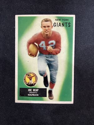 1955 Bowman #55 Joe Heap RC Rookie EX-MT New York Giants Notre Dame ...