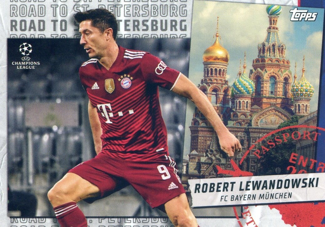 2021-22 Topps UEFA Champions UCL ROBERT LEWANDOWSKI Road to St ...