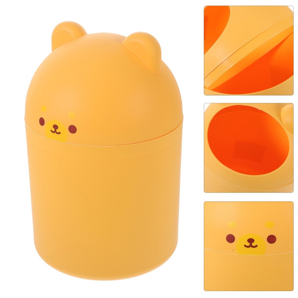 Convenient Trash Can Study Garbage Desktop Bin Waste Basket for Bedroom ...