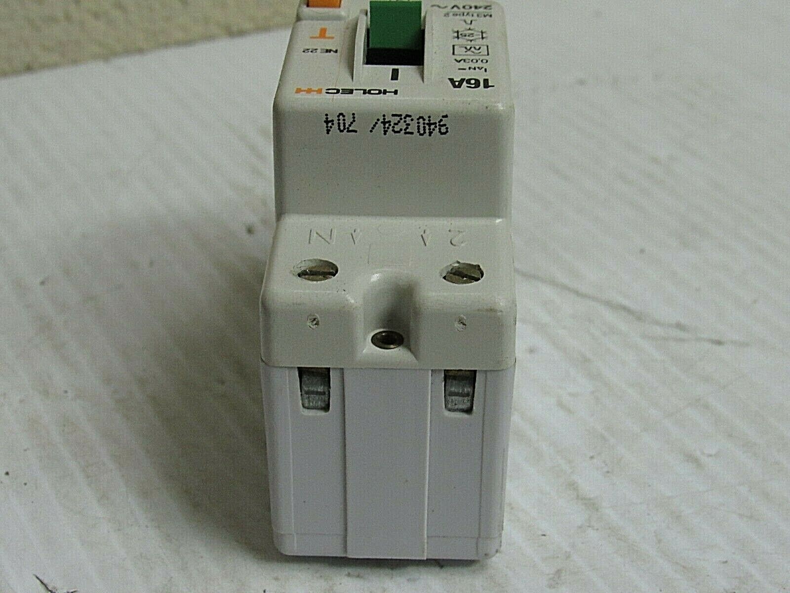 HOLEC HH CIRCUIT BREAKER NE 22 NE22 240V 16 AMP A 16A M3 TYPE 2 2 POLE ...