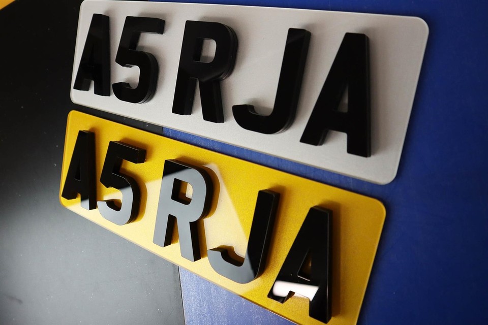 Short Number Plates Pair Replacement - Road Legal Premium Narrow Car 2D ...