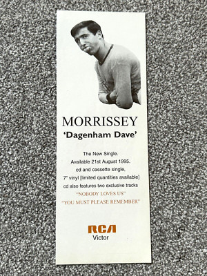 Rare Collectable Vintage 1995 Magazine Advert Morrissey Dagenham Dave ...