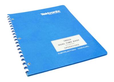 Tektronix 7B92A Dual Time Base With Options Operators Instruction ...