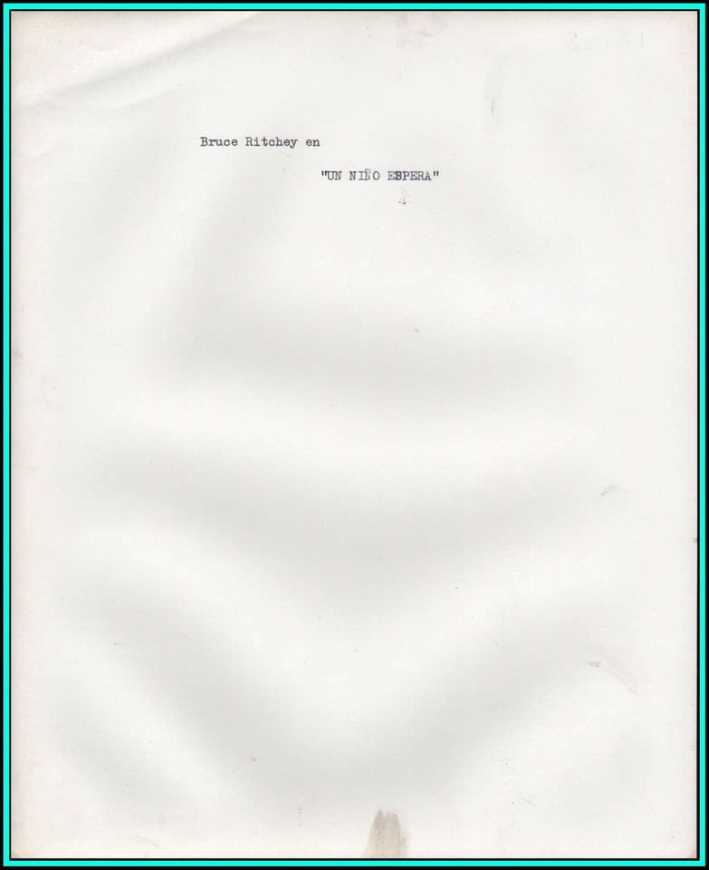 BRUCE RITCHEY in "A Child is Waiting" - Original Vintage Photograph ...