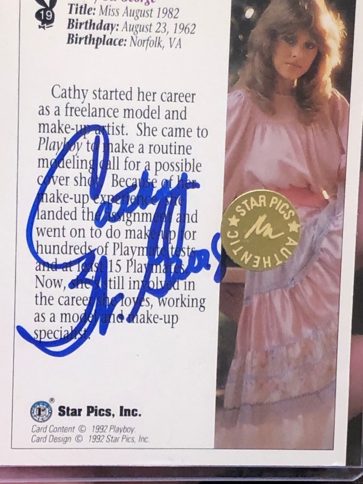 Playboy Cathy St. George Autograph signed | eBay
