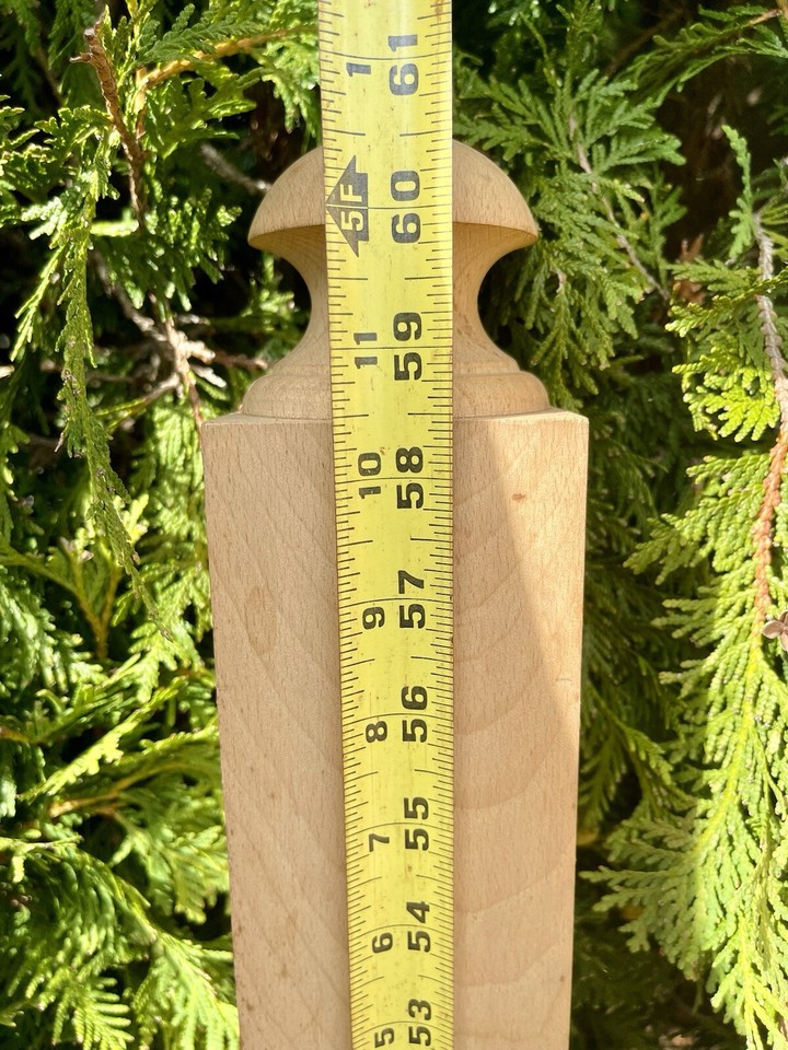 Large New Old Stock Victorian Style Solid MAPLE Newel Post 60 ...