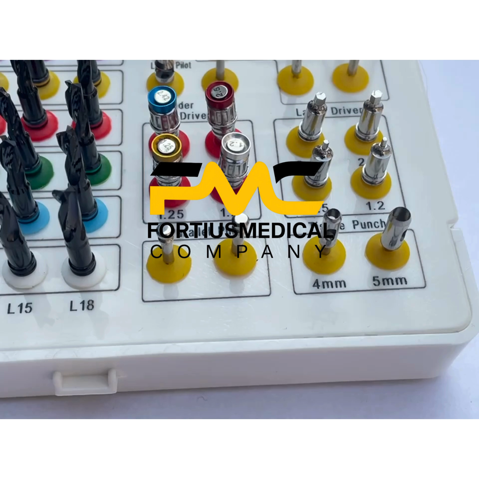 55 Pcs Fully Guided Drills Set Universal Dental Implant Guide ...