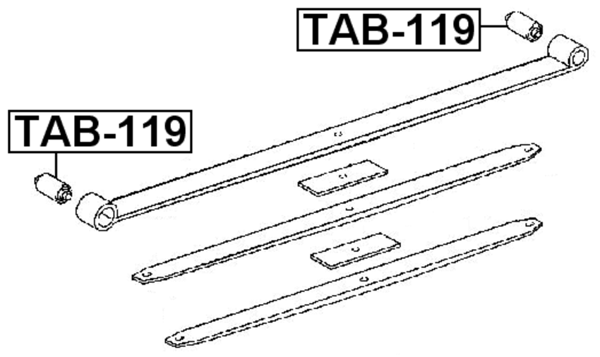 Arm Bushing Rear Spring Febest TAB-119 OEM 90389-14007 | eBay