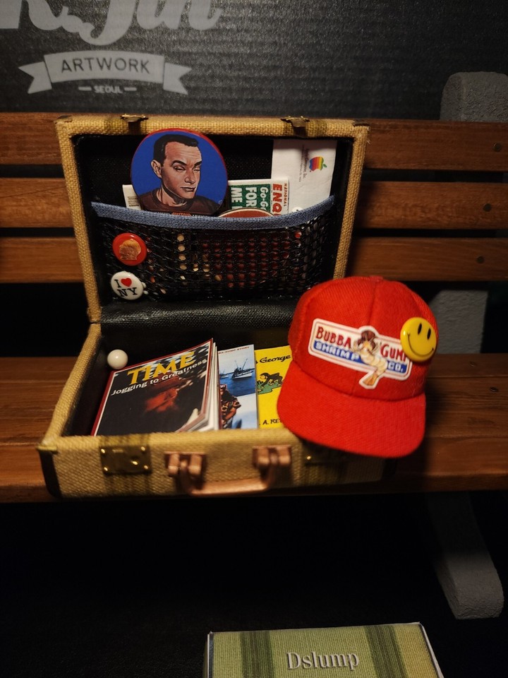 FORREST GUMP 1/6 CUSTOM FIGURE SET WITH BENCH SILENT SURFER YUNSIL ...