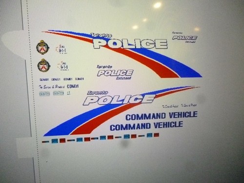 Toronto Canada Police Command Vehicle Decals for 6 inch model | eBay