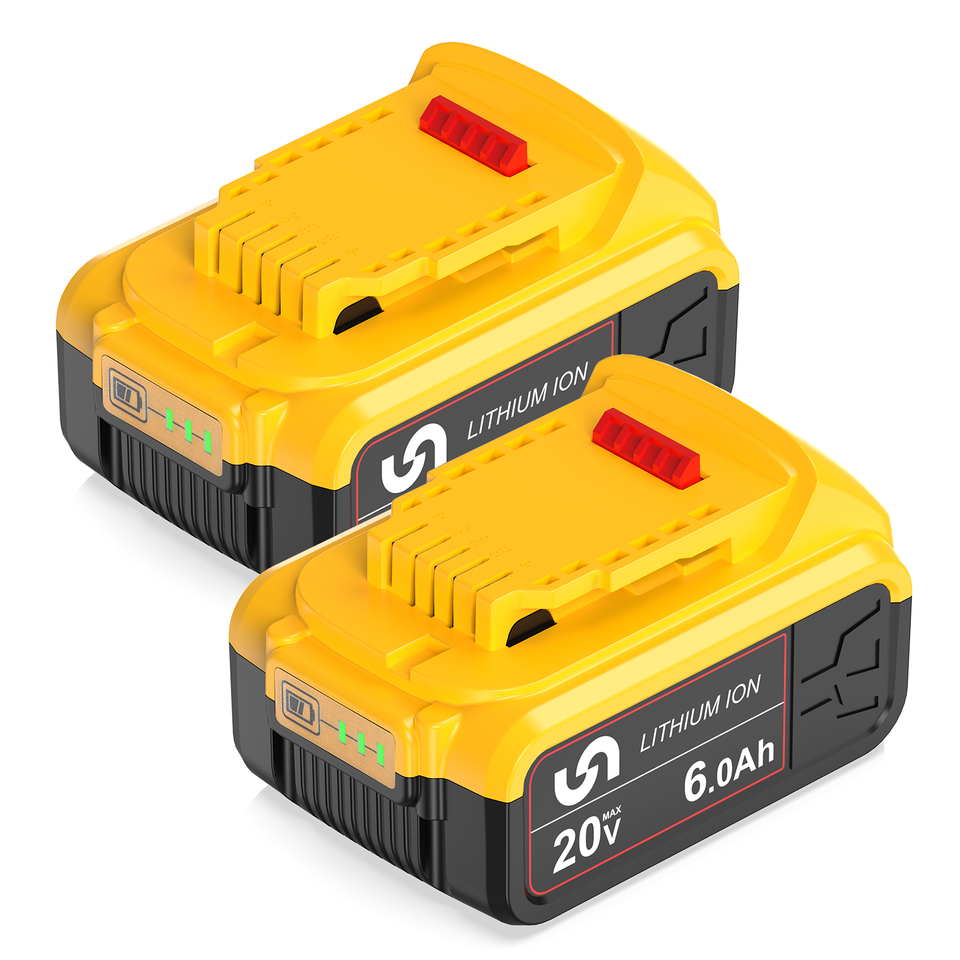 2/1Pack 20V For DeWalt 20Volt Max Lithium Ion 6.0Ah Battery DCB206 ...