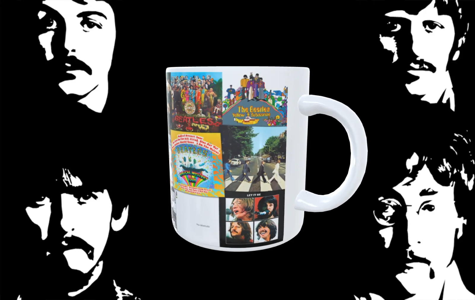 The Beatles Coffee Mug, The Beatles Cup, John Lennon Mug, Paul ...