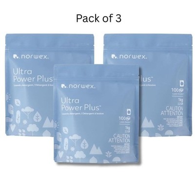 Norwex Ultra Power Plus™ Laundry Detergent, Pack of 3, 1kg or 2.2lb ...