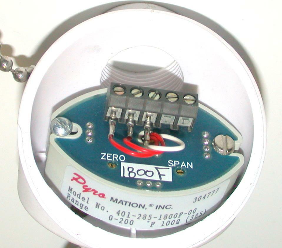 Pyromation 401-285-1800F-00 Thermocouple 100 Ohm Range 0-200 Fahrenheit ...