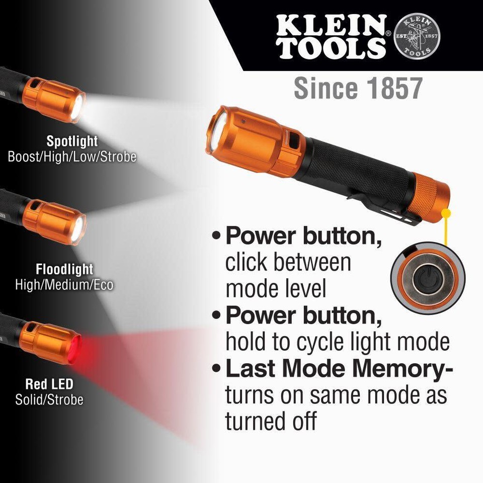 Klein Tools 2 Color Led Flashlight Rechargeable | eBay