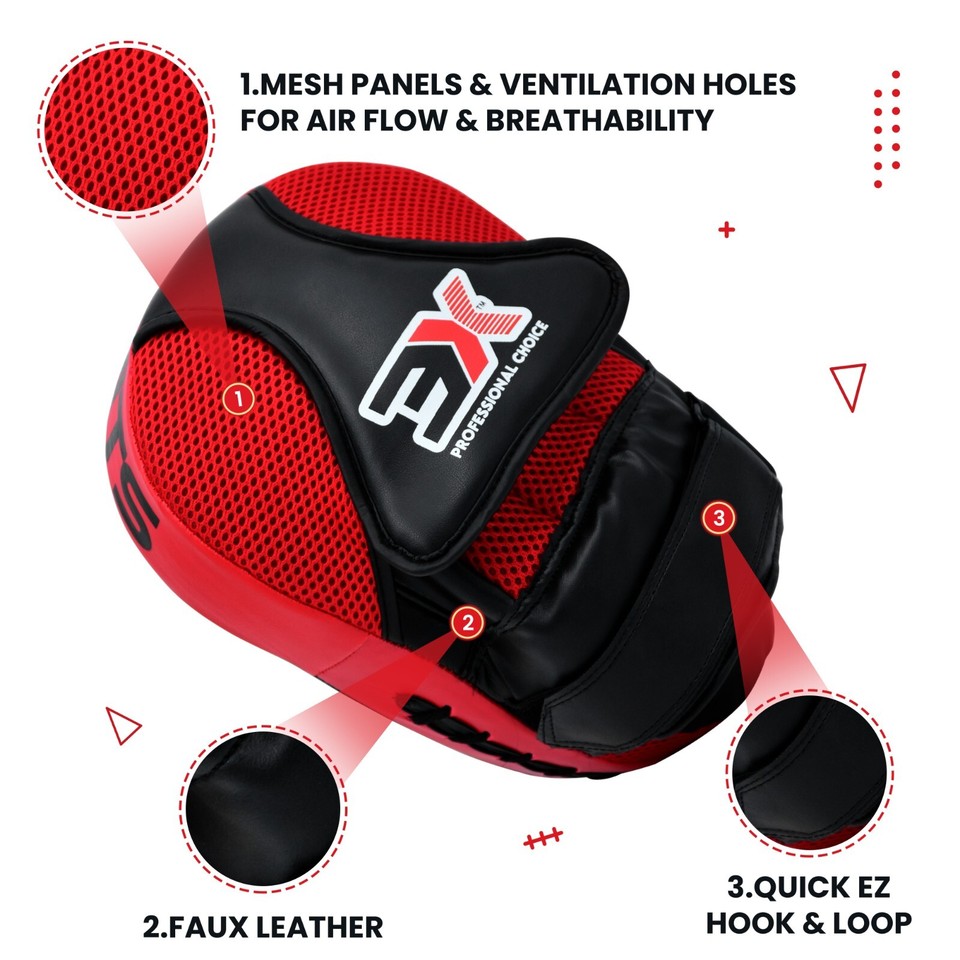 3X sports Boxing Focus Pads Hook Jab Punch mitts MMA pads Training ...