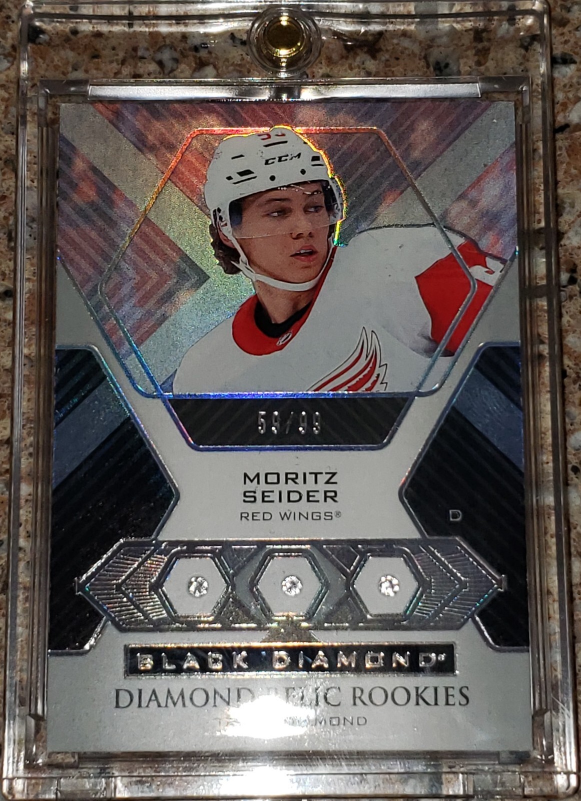 2021-22 Upper Deck Black Diamond MORITZ SEIDER Triple Diamond Relic ...
