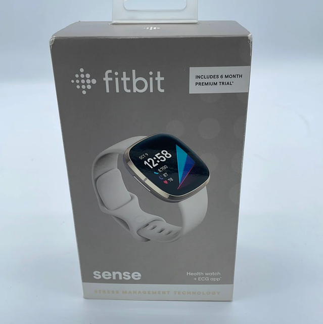 Fitbit FB512 Sense Smartwatch - White for sale online | eBay