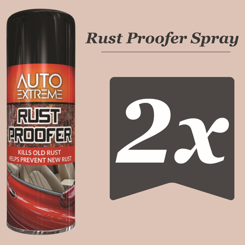 2x 400ml Rust Proofer Spray Aerosol Kills Old Rust Prevent Protects Car ...
