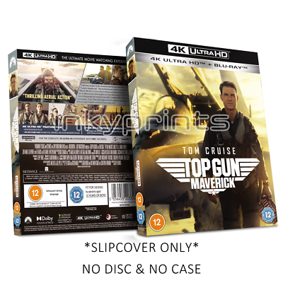 Top Gun: Maverick Bluray 4k Ultra Slipcover Only Custom Handmade (NO ...