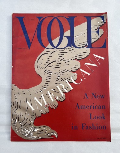 Vintage Vogue Magazine February 1, 1958 Fashion Makeup 1950s Americana ...