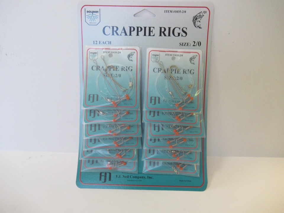 PERCH CRAPPIE PANFISH RIGS 2 DROP HIGH LOW CHOOSE SIZE & QUANTITY SAVE ...