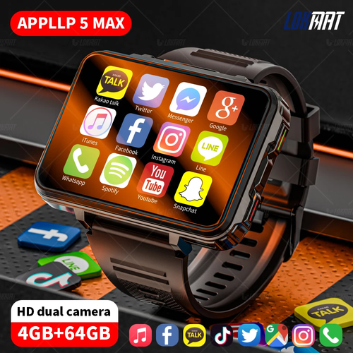 APPLLP 5 MAX Android Watch Phone Square Big Screen Wifi 4G Calls ...