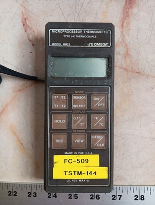 OMEGA MICROPROCESSOR THERMOMETER HH22 TYPE J-K THERMOCOUPLE | eBay