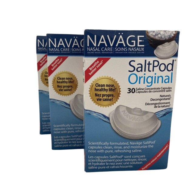 Navage Salt Pod 3 Boxes Of 30 Salt pods = 90 Pieces 858492004163 | eBay