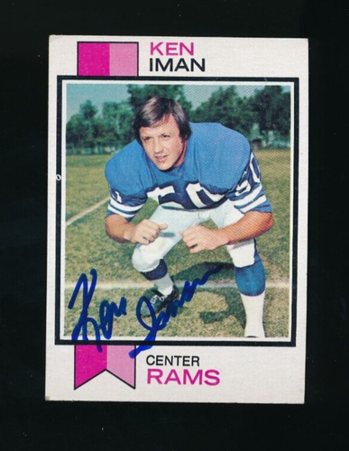 1973 Topps #152 Ken Iman Signed Auto autograph centered crisp blue ...