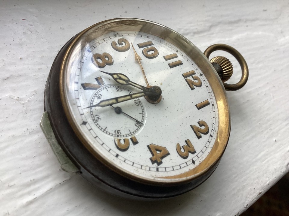 original ww2 wartime ww1 7 jewel swiss made watch broad arrow marked ...