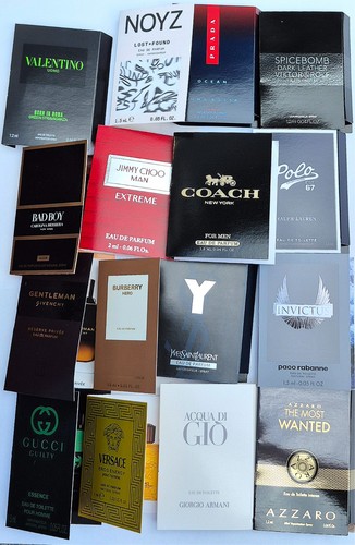 16 Piece Men's Cologne Fragrance Samples Vials Lot Armani Valentino ...