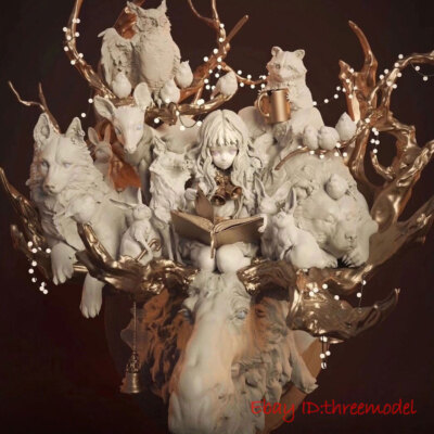 EinStudio EIN Entei Ryu Forest Friends Platinum Ver Painted Statue In ...