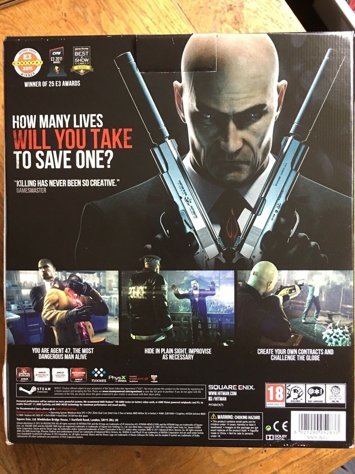 Hitman Absolution Deluxe Professional Edition (open box) - PC UK ...