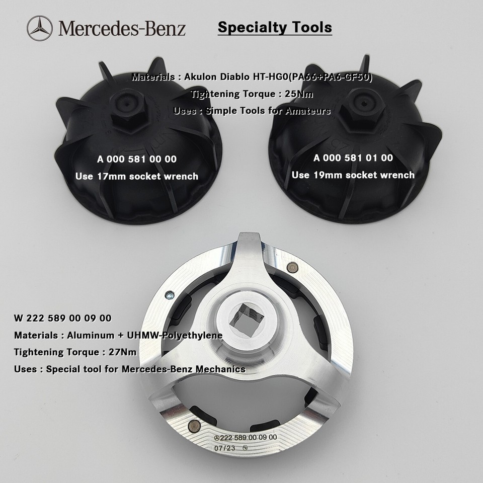 Genuine Mercedes-Benz AMG Wheel Hub Cap Wrench Spanner Workshop OE ...