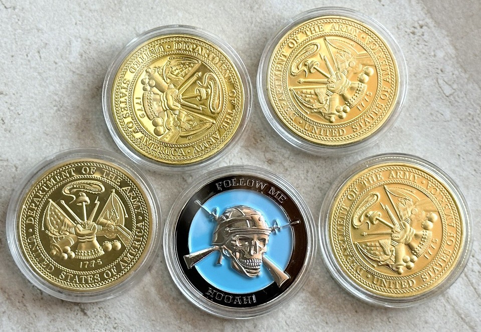 5pcs US Army Challenge Coin Army Combat Infantry Coin! 1st 2nd 3rd 4th ...