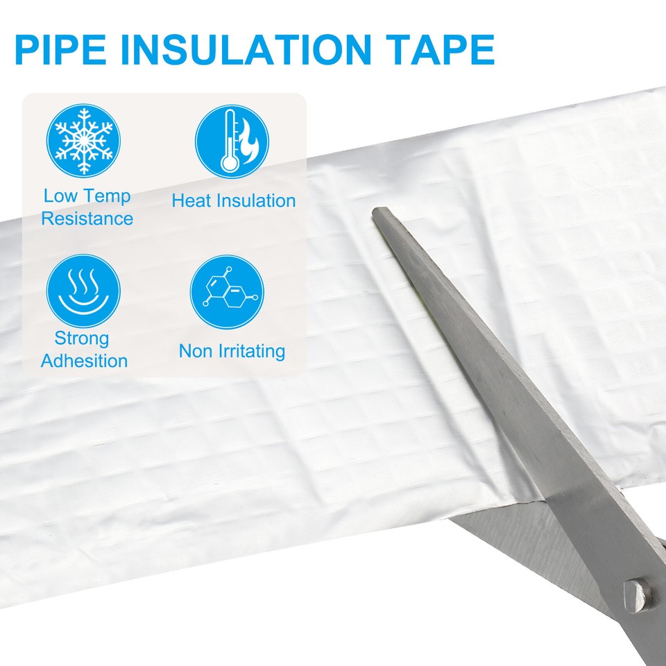 15FT Pipes Wrap Insulation, PVC Foam Aluminum Foil Tape for Pipes | eBay