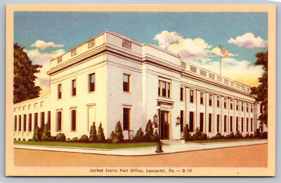 Postcard United States Post Office Lancaster, Pennsylvania E9 | eBay