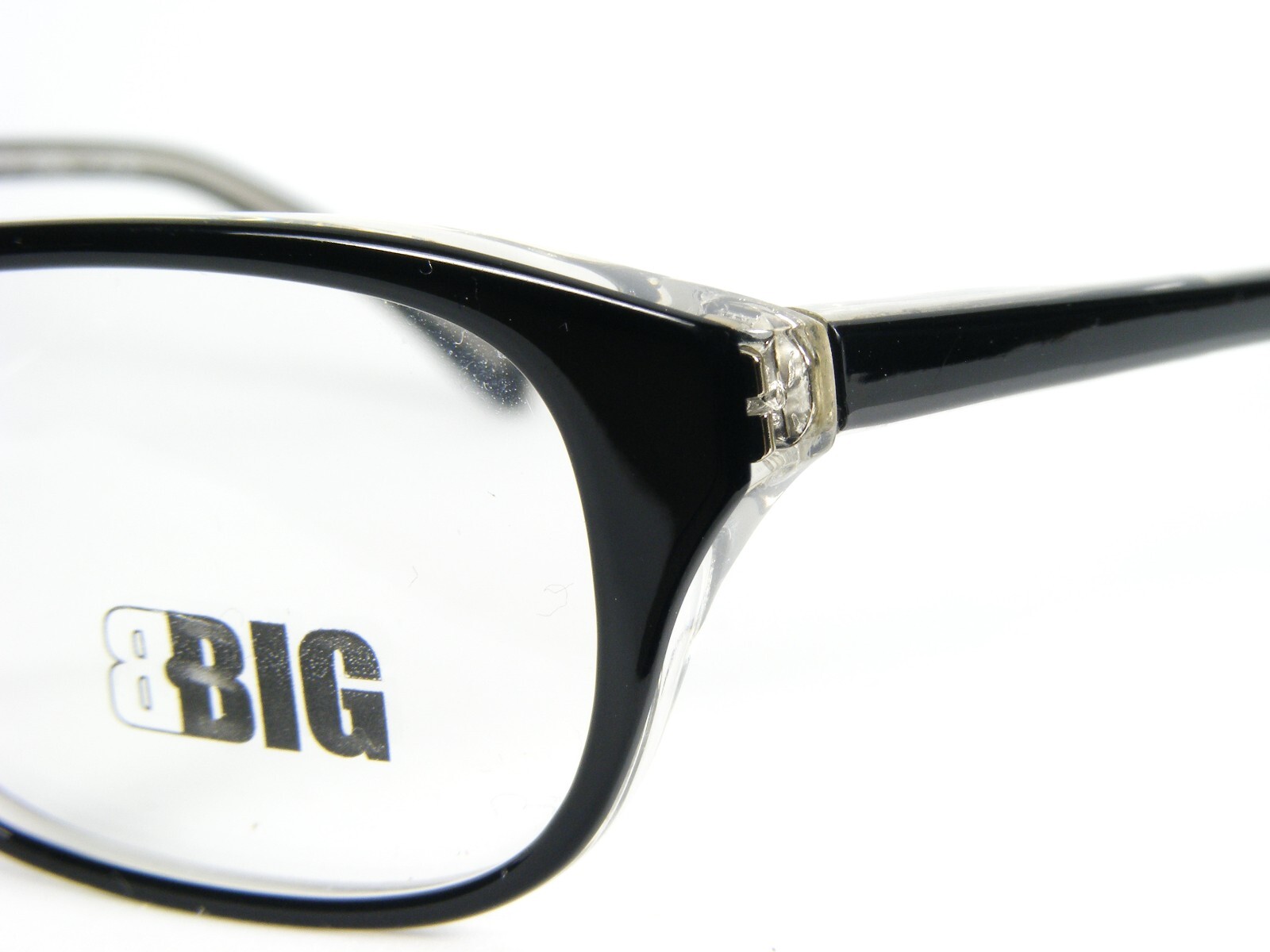 BBIG 267 COL 726 BLACK /CLEAR EYEGLASSES GLASSES FRAME BIG 42-19-136mm ...