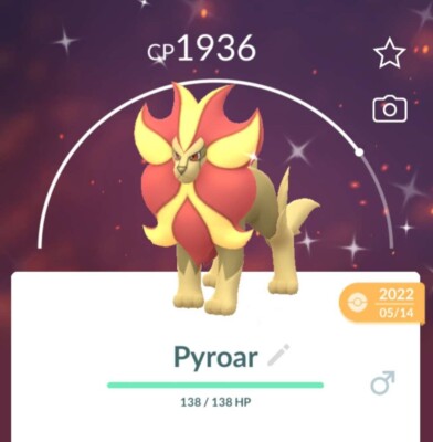 Shiny Pyroar Pokemon Trade Go | eBay