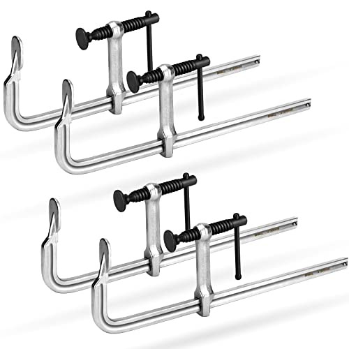 4-Pack Bar Clamps Set, 12-Inch Light-duty Drop Forged Steel Bar Clamps ...