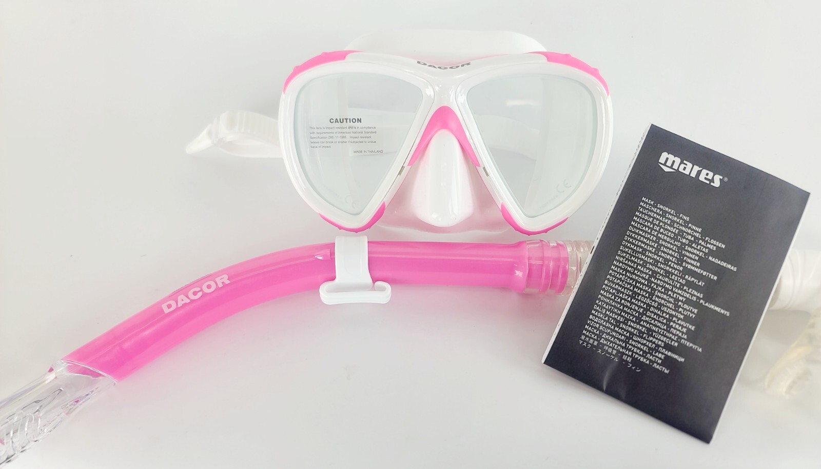 NEW $80 Dacor DL Scuba Swim Mask & Snorkel imported by Mares Diving ...