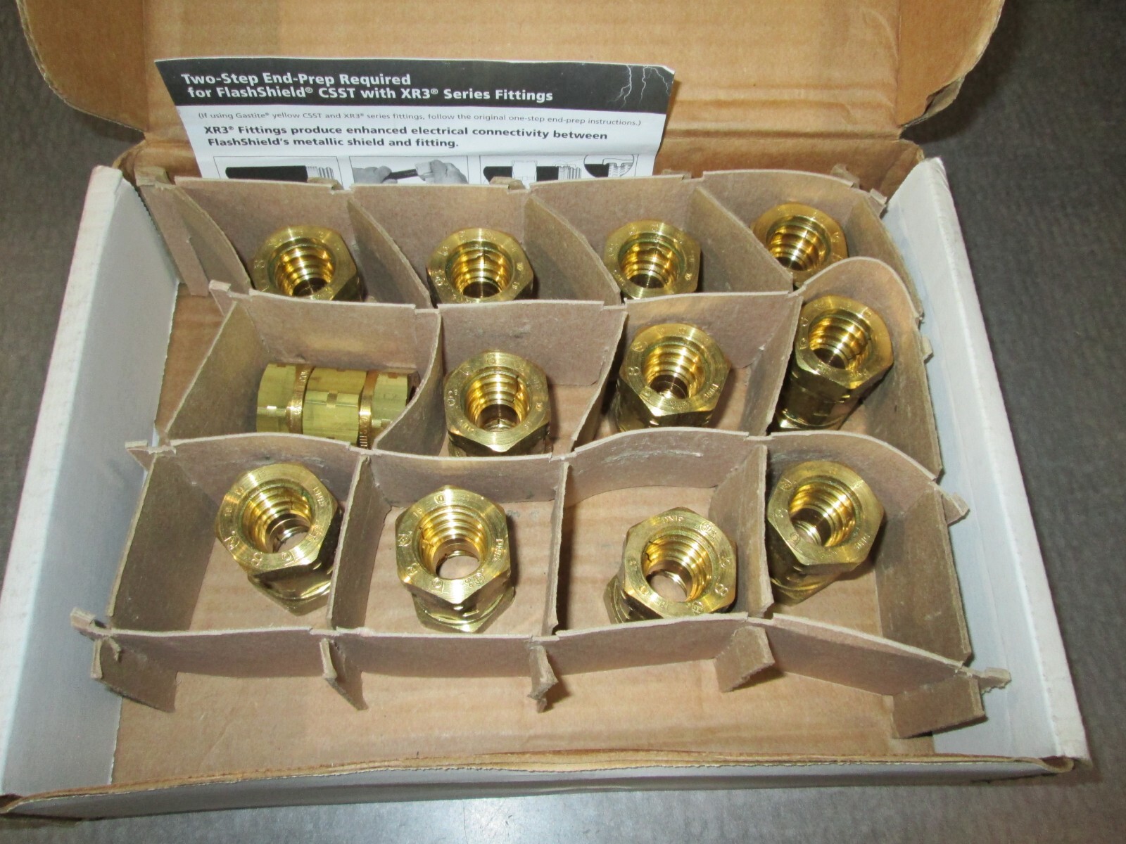 GASTITE FLASH-SHIELD XR3 1/2" CSST COUPLING FITTING XR3CPL-8-12 FULL ...